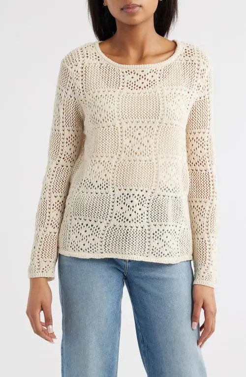 BEACHLUNCHLOUNGE Tiara Crochet Look Sweater