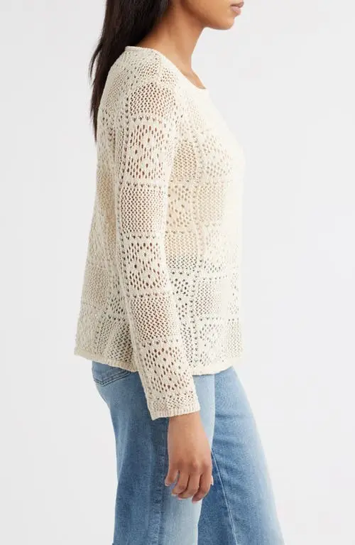 BEACHLUNCHLOUNGE Tiara Crochet Look Sweater