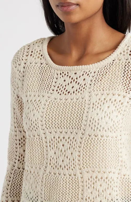 BEACHLUNCHLOUNGE Tiara Crochet Look Sweater