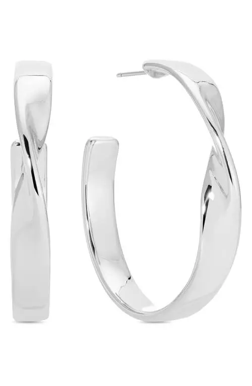 Ettika Heirloom Medium Hoop Earrings - Silver