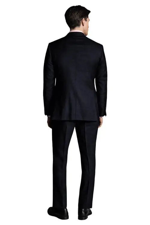 CHARLES TYRWHITT Slim Fit Twill Natural Stretch Suit Jacket - Navy