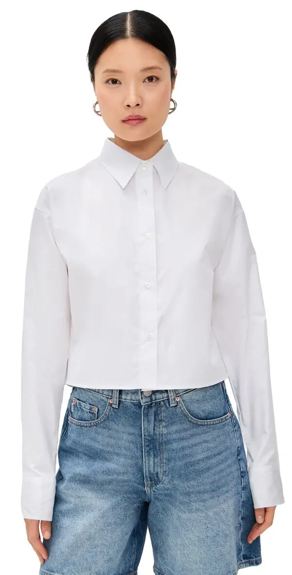 Sold Out NYC Cropped Shirt - White