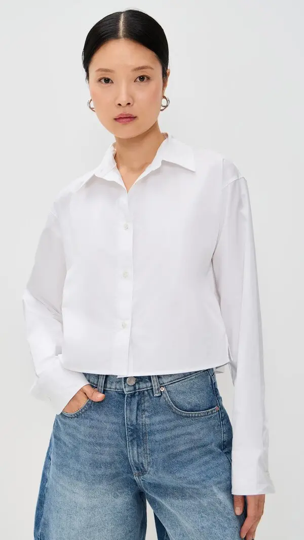 Sold Out NYC Cropped Shirt - White