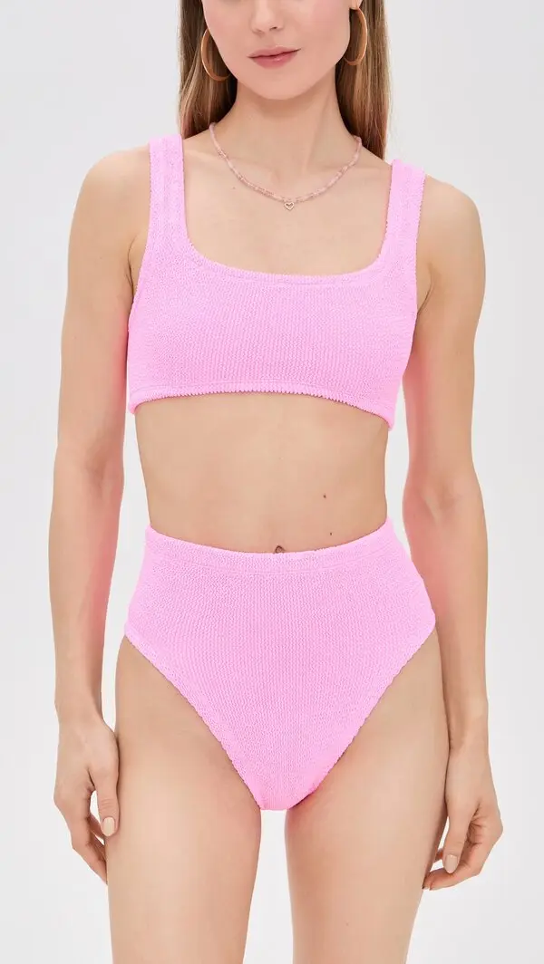 Hunza G High Waisted Bikini Bottom - Bubblegum