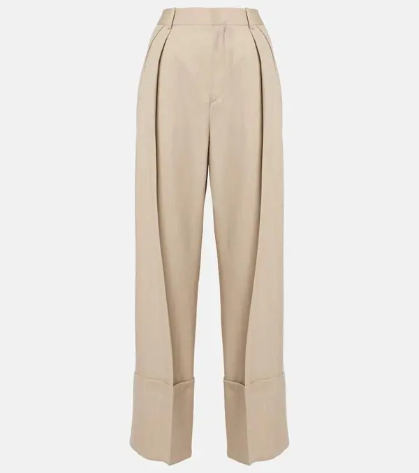 Victoria Beckham Virgin Wool Wide-leg Pants