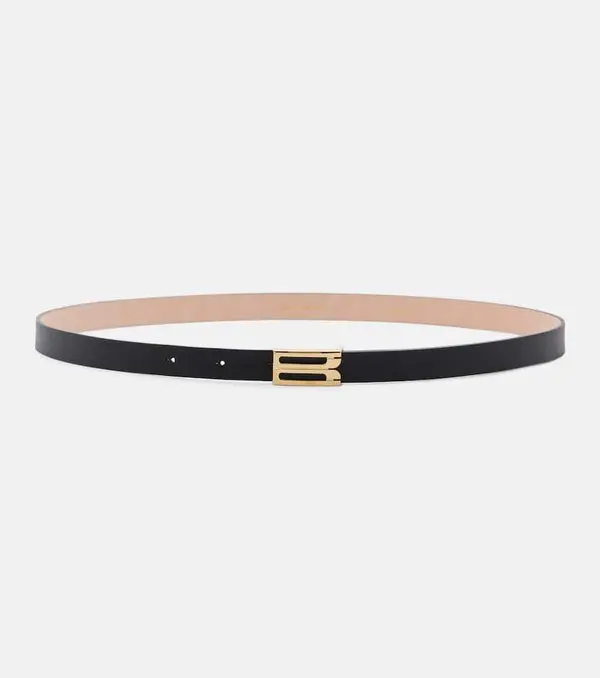 Victoria Beckham Micro Frame Leather Belt - Brown