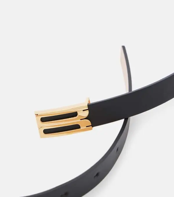 Victoria Beckham Micro Frame Leather Belt - Brown