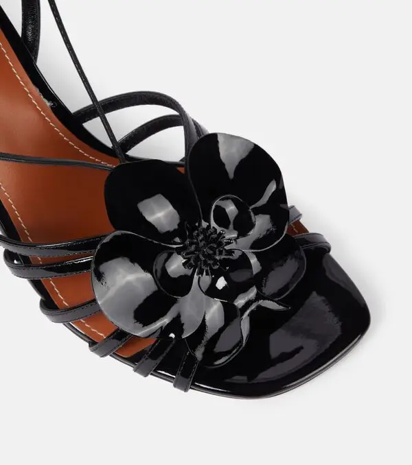 Zimmermann Orchid 85 Patent Leather Wedge Sandals