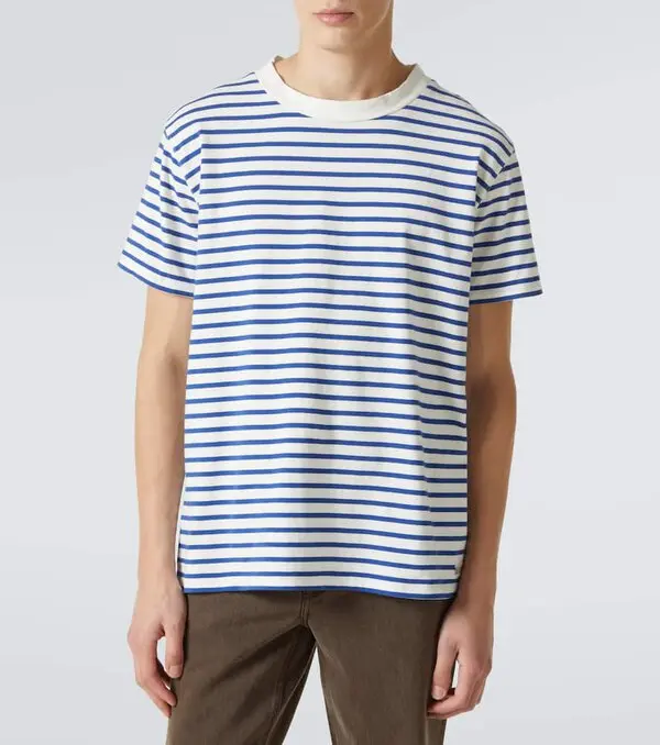 Our Legacy Bliss Striped Cotton T-shirt - Blue