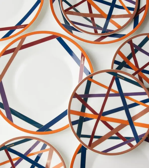 Missoni Nastri Set Of 6 Dinner Plates - Multicoloured