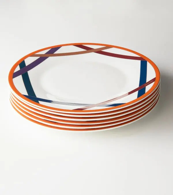 Missoni Nastri Set Of 6 Dinner Plates - Multicoloured