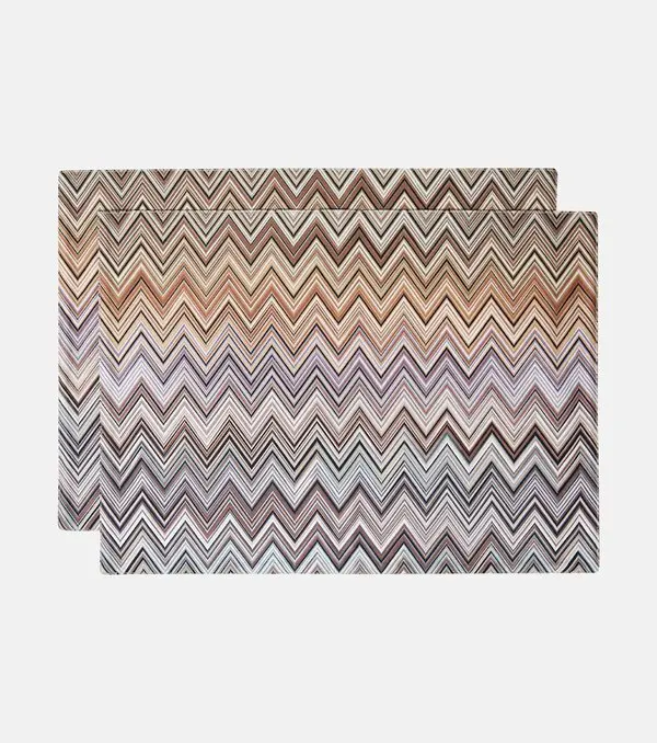 Missoni Andorra Zigzag Set Of 2 Cotton Placemats - Multicoloured
