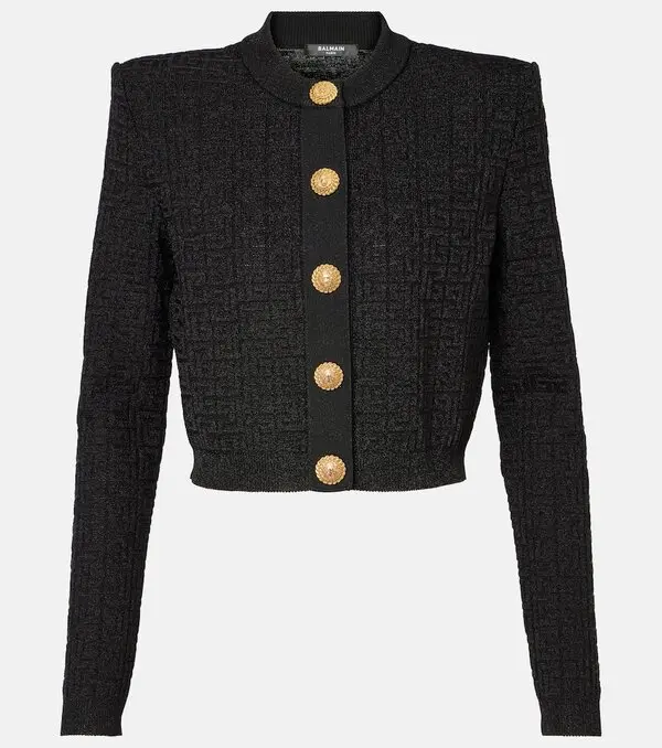 Balmain Pb Labyrinth Lamé Cardigan
