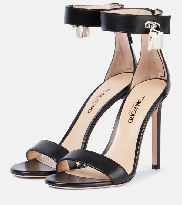 TOM FORD Padlock 105 Leather Sandals