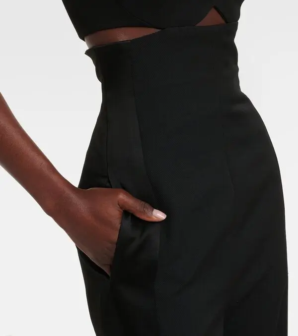 Victoria Beckham Cami Cutout Crepe Satin Jumpsuit