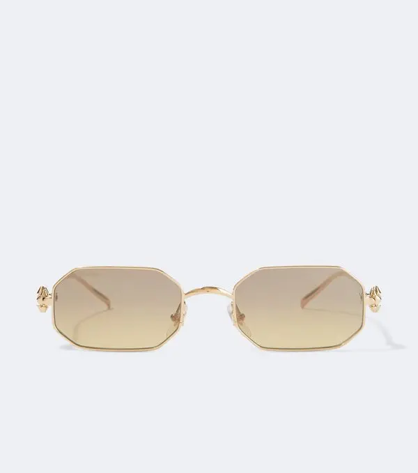 Cartier Clash De Rectangular Sunglasses - Gold