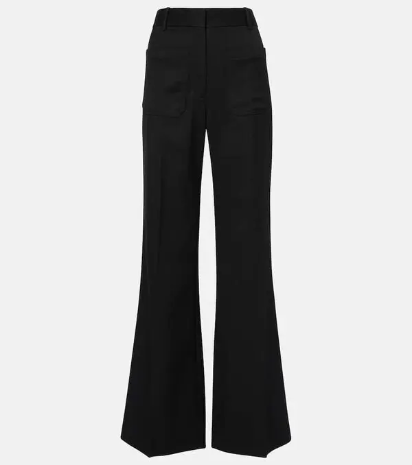 Victoria Beckham Alina High-rise Wide-leg Pants - Black