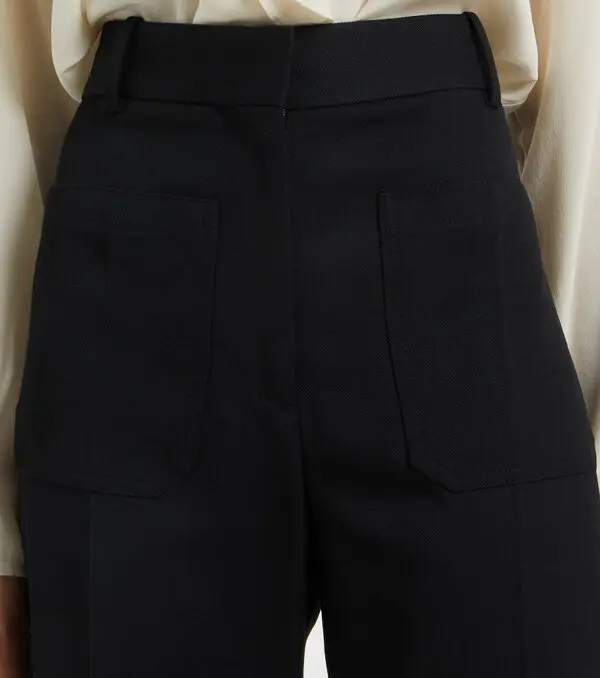 Victoria Beckham Alina High-rise Wide-leg Pants - Black