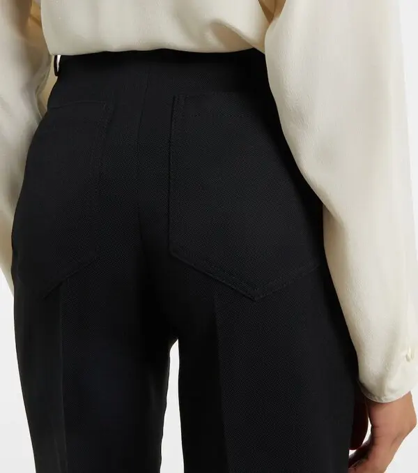 Victoria Beckham Alina High-rise Wide-leg Pants - Black