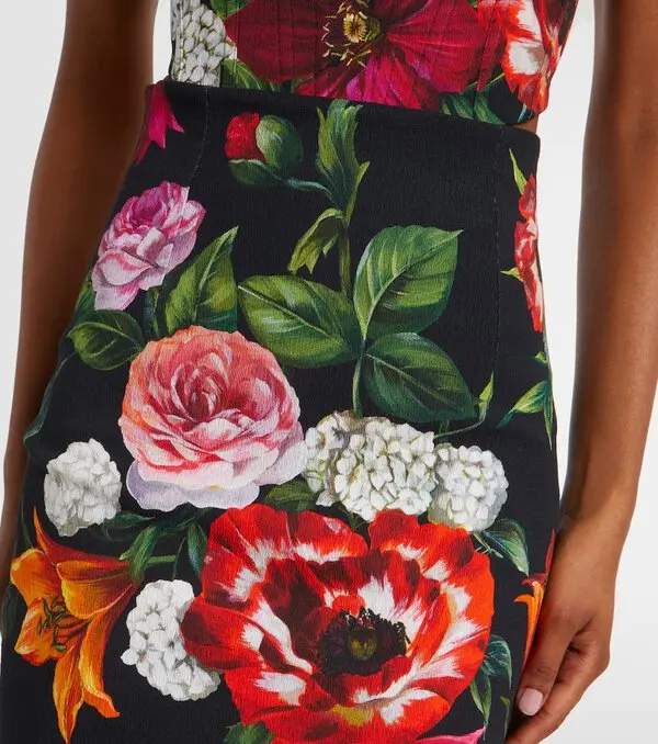 Dolce & Gabbana Floral Pencil Skirt - Multicoloured