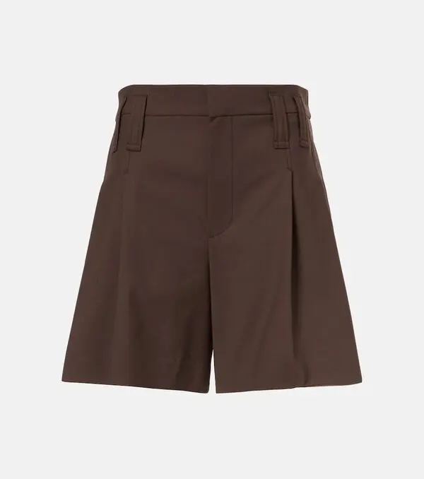 Brunello Cucinelli Monili Wool-blend Bermuda Shorts - Brown