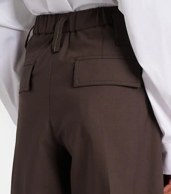 Brunello Cucinelli Monili Wool-blend Bermuda Shorts