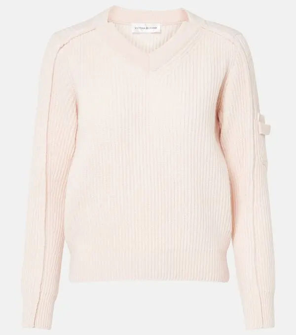 Victoria Beckham Wool & Cashmere Sweater - Pink