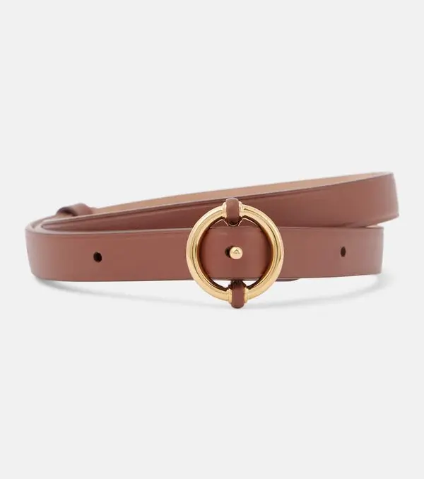 Loro Piana Helm Leather Belt - Brown