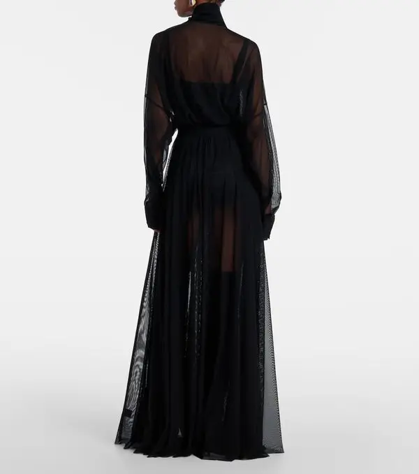 Norma Kamali Bow-detail Flared Gown