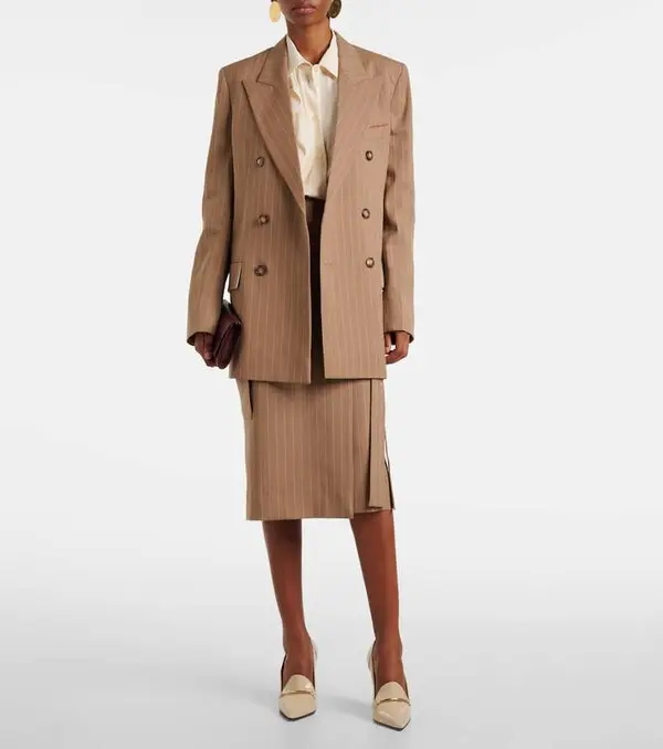Victoria Beckham Pinstripe Virgin Wool Blazer