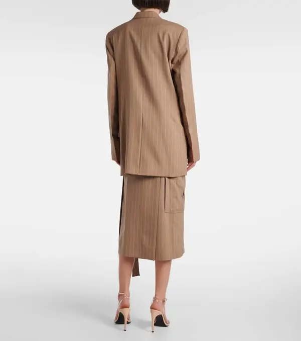Victoria Beckham Pinstripe Virgin Wool Blazer