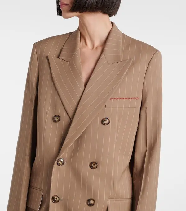 Victoria Beckham Pinstripe Virgin Wool Blazer