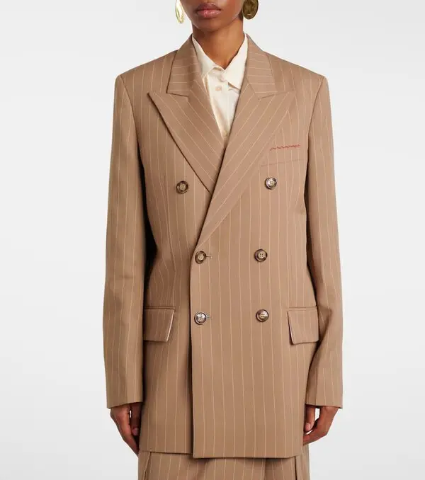 Victoria Beckham Pinstripe Virgin Wool Blazer