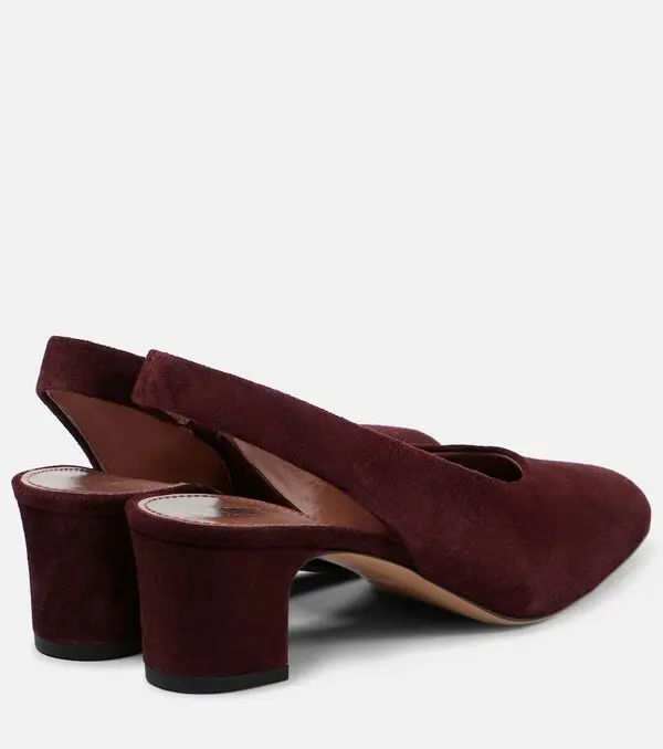 Paris Texas Lavinia 50 Suede Slingback Pumps - Red