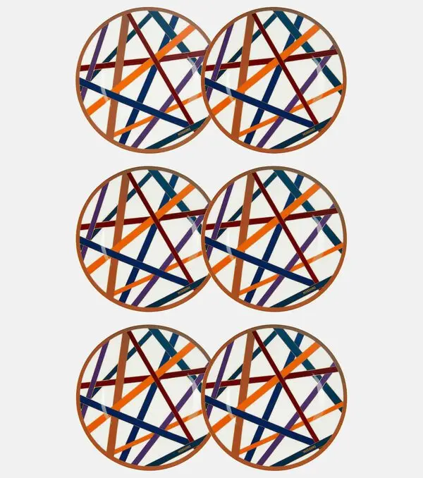 Missoni Nastri Set Of 6 Dessert Plates - Multicoloured