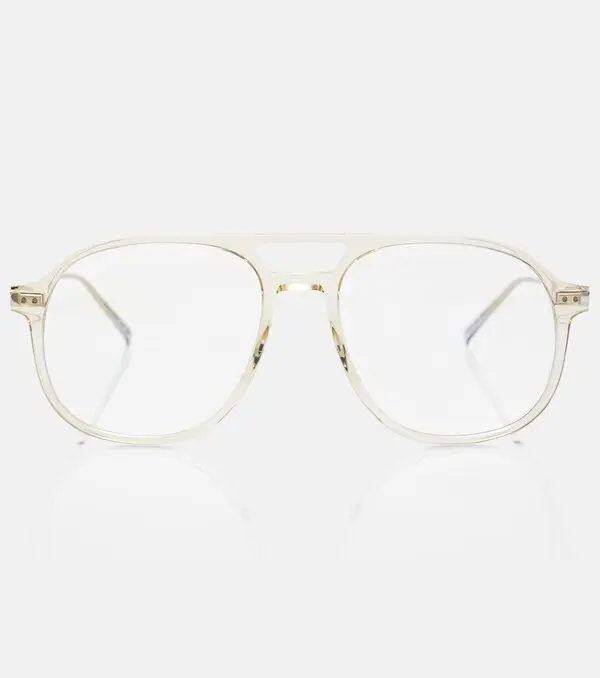 Saint Laurent Ultra Leger Aviator Sunglasses - Beige