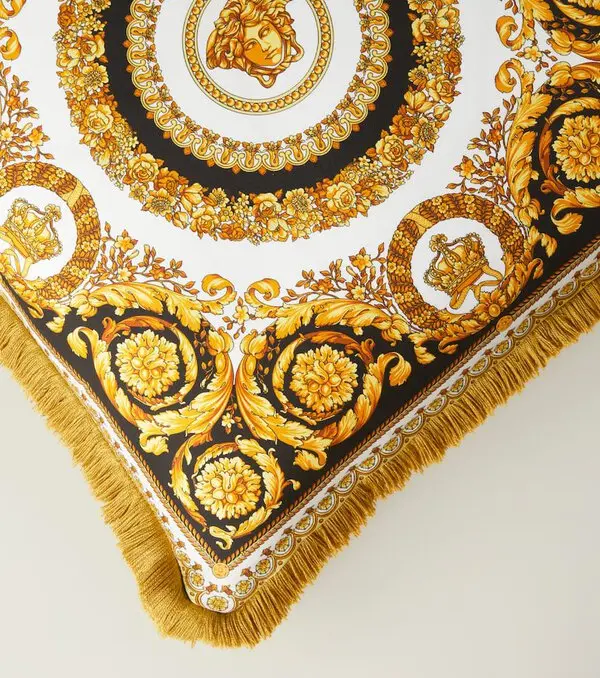 Versace Crete De Fleur Silk Cushion - Multicoloured