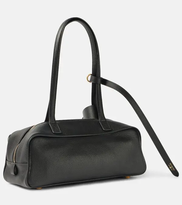 Balenciaga Carrie Small Leather Bowling Bag - Black