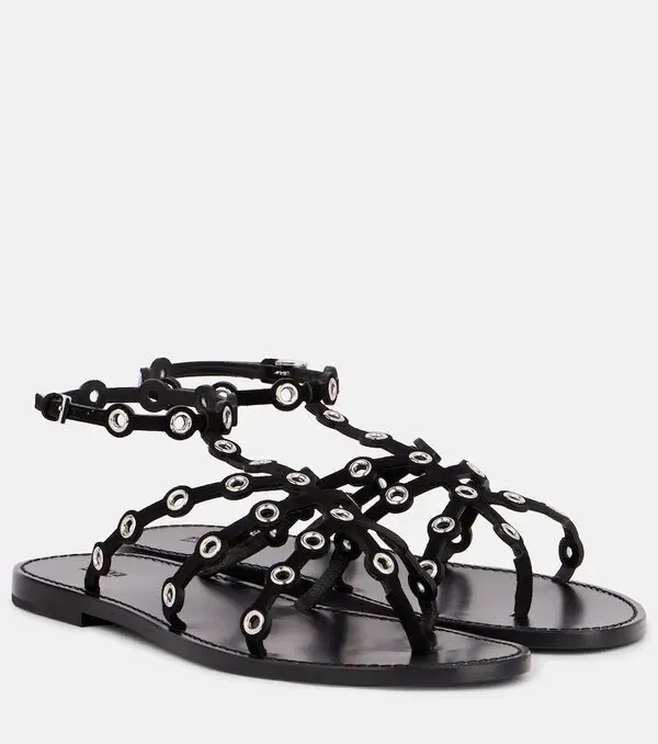 Emilio Pucci Leather Sandals - Black