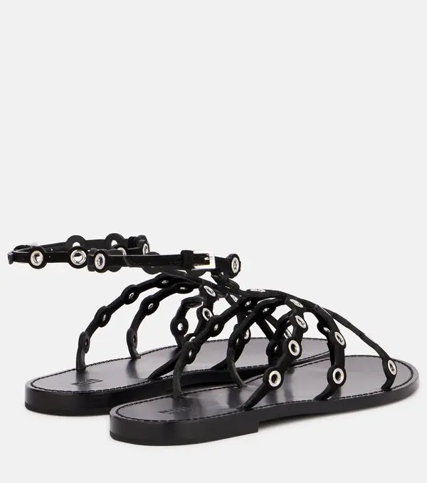 Emilio Pucci Leather Sandals - Black
