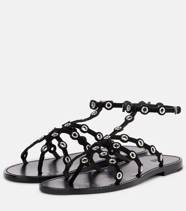 Emilio Pucci Leather Sandals - Black