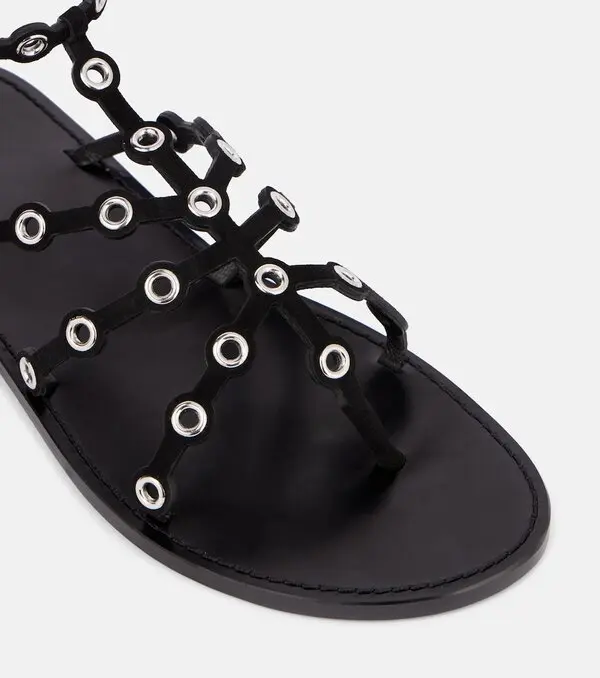 Emilio Pucci Leather Sandals - Black