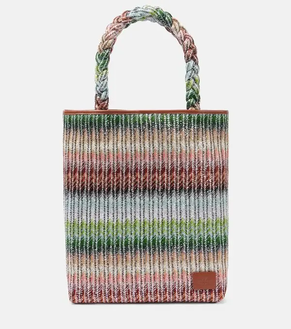 Missoni Zigzag Leather-trimmed Large Tote Bag
