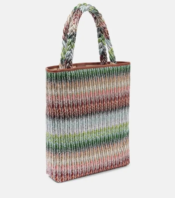 Missoni Zigzag Leather-trimmed Large Tote Bag