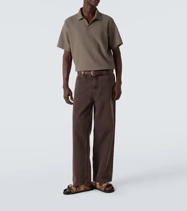 FRAME Cotton Jacquard Polo Shirt