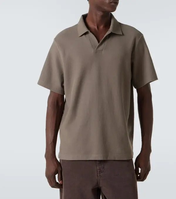 FRAME Cotton Jacquard Polo Shirt