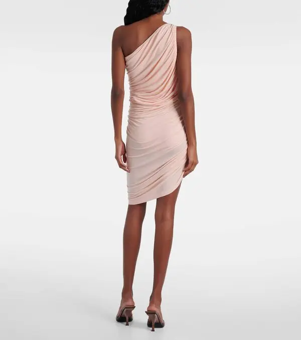 norma kamali pink mini dress Norma Kamali Fringe Slip Mini Dress in Candy Pink