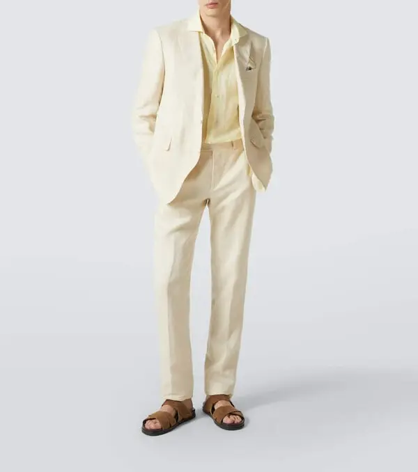 Thom Sweeney Linen Shirt - Yellow