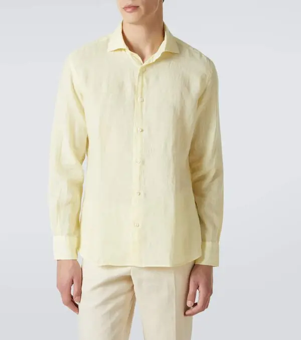 Thom Sweeney Linen Shirt - Yellow