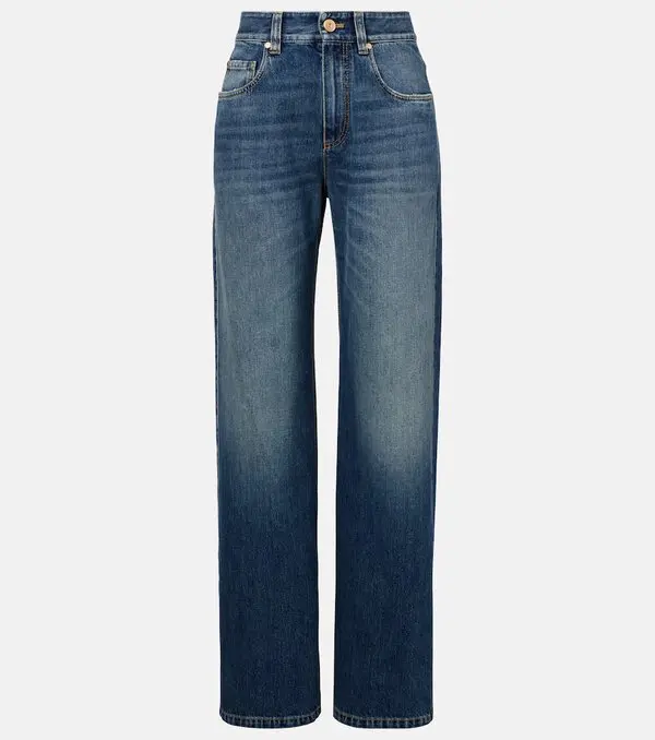 Brunello Cucinelli Low-rise Straight Jeans - Blue